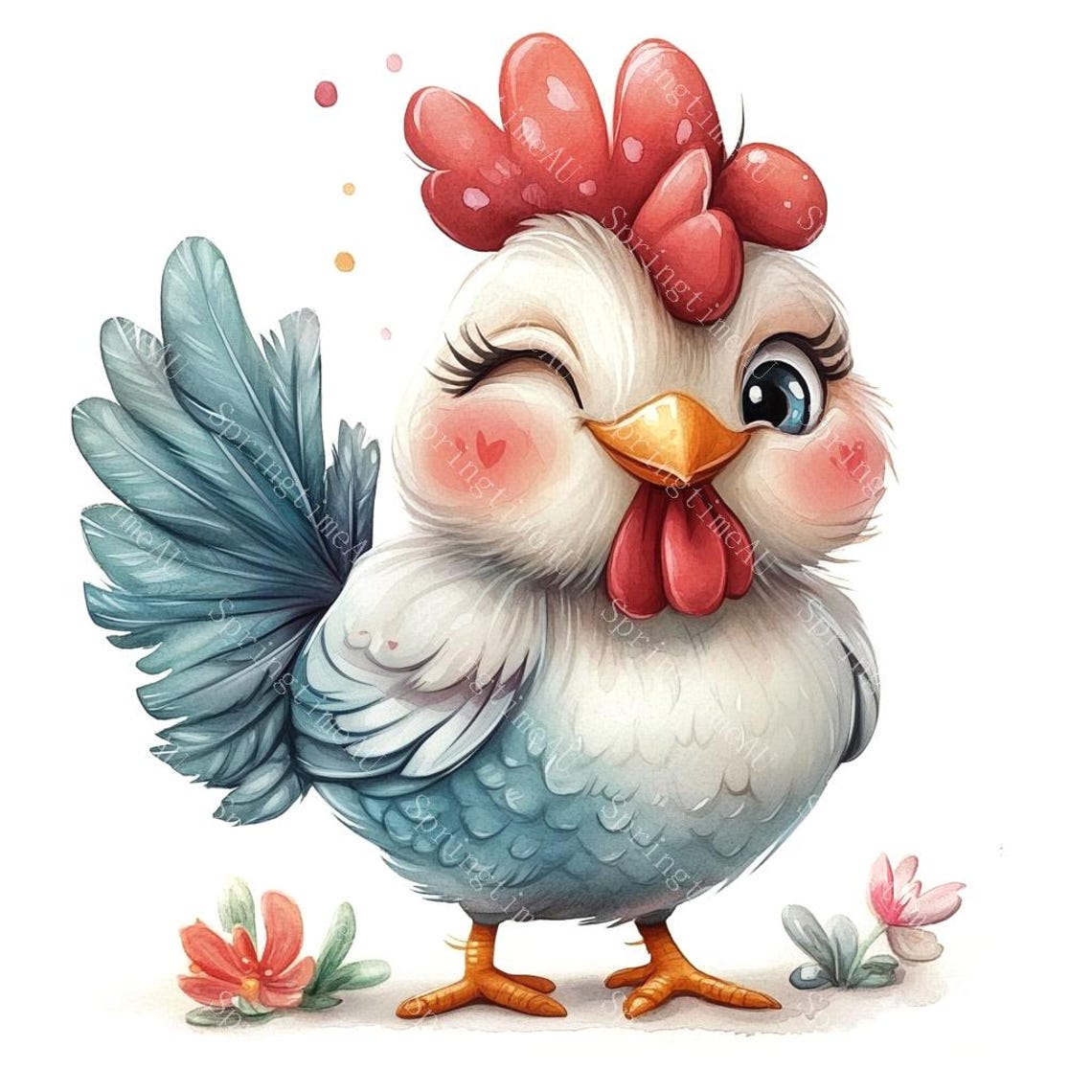 16 Cute Chicken Clipart, Cute Farm Rooster, Baby Chicken, Country ...