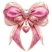 20 Pink Coquette Bows Clipart, Pink Ribbon, Valentines Day Bow ...