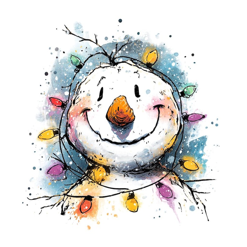 20 Funny Snowman Clipart, Christmas Character, Cute Cartoon Snowman ...