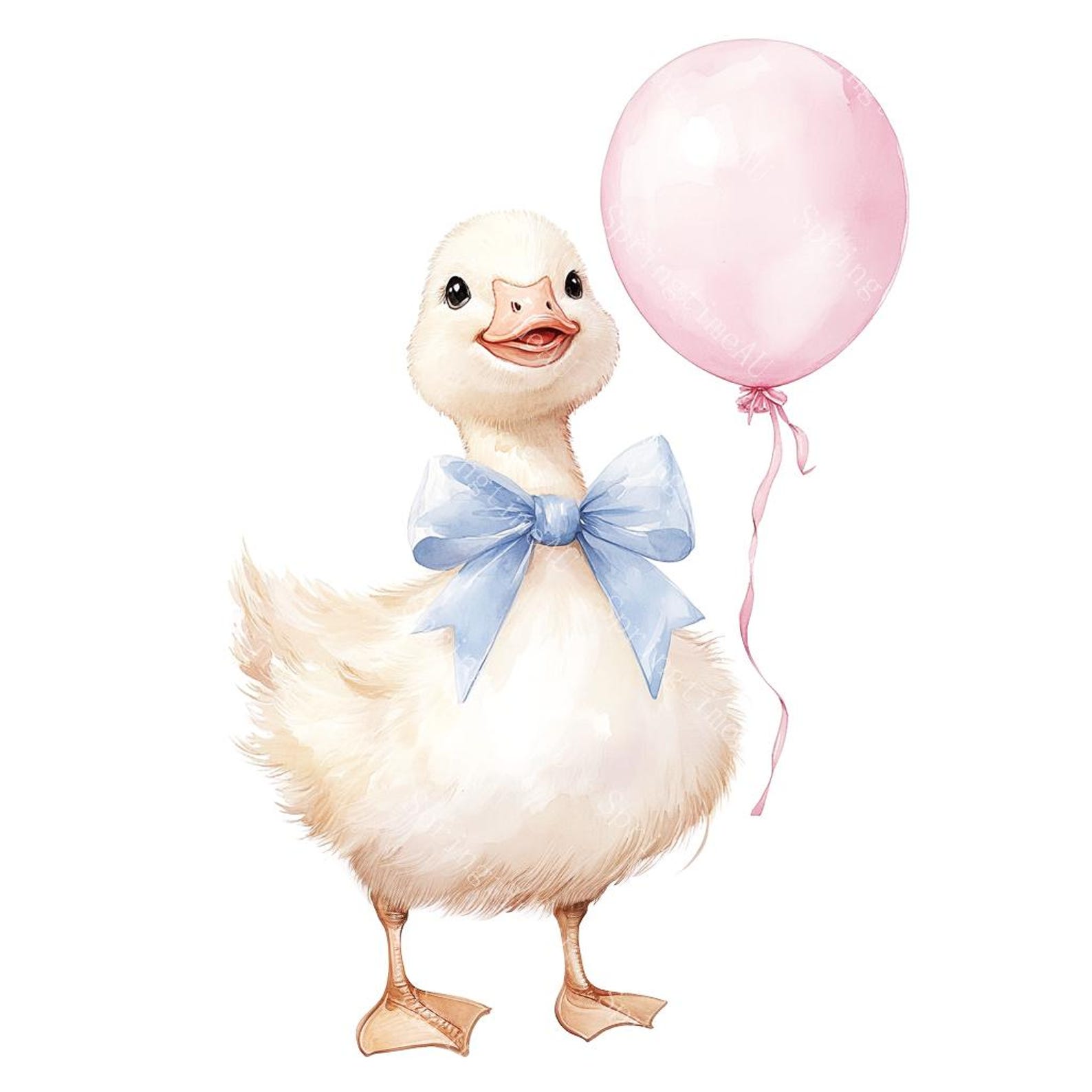 20 Silly Goose Balloon Clipart, 1st Birthday, Cute Farm Animalbaby ...