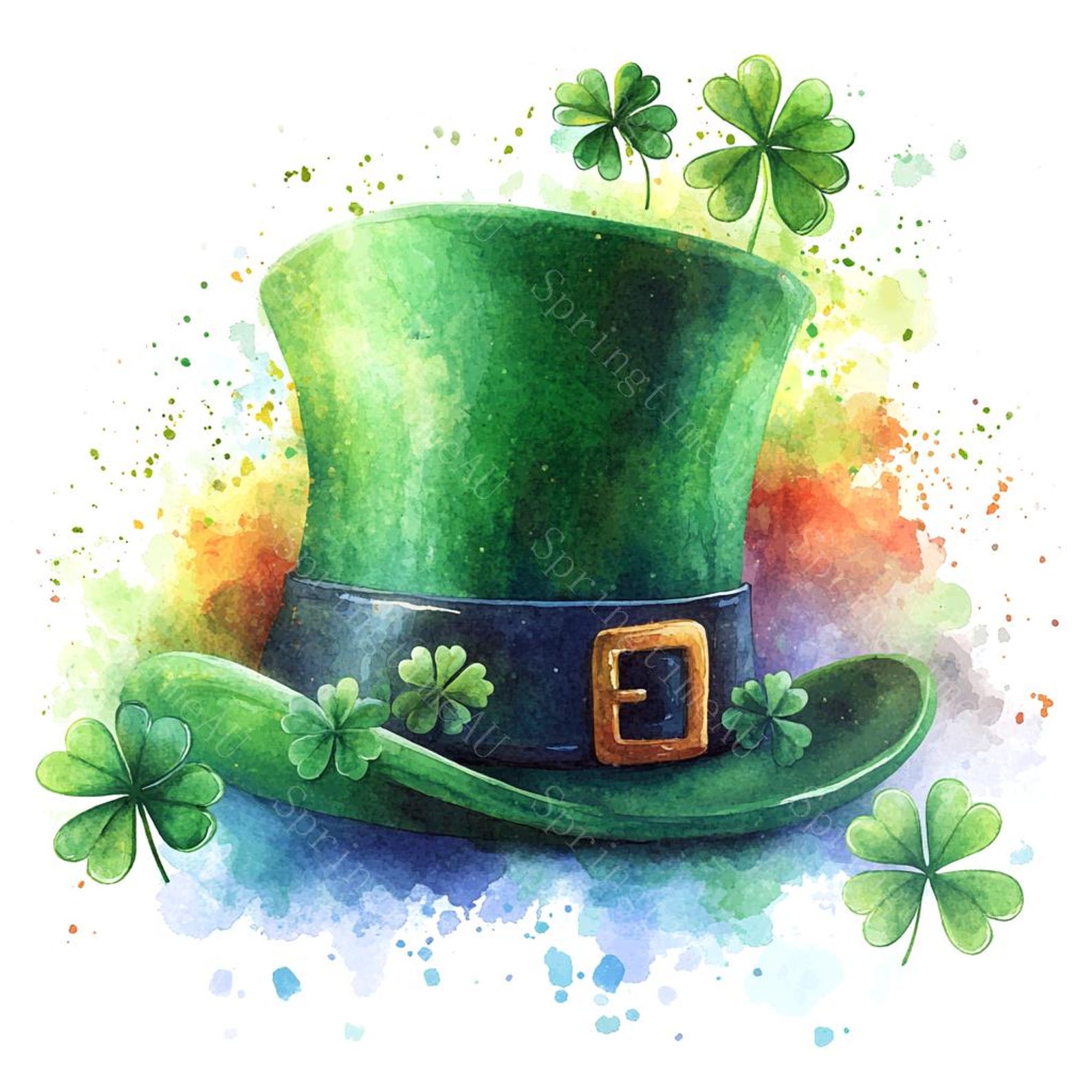 18 Leprechaun Hat Clipart, Green Hat, Saint Patrick's Day, Printable ...