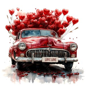 16 Happy Valentine's Day Car Clipart, Red Cars, Valentine's Loads of ...
