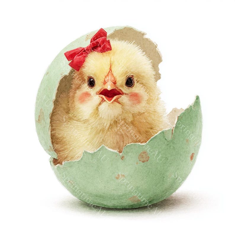 20 Easter Chick Hatching Clipart, Baby Chicks Eggs Clipart, Spring ...