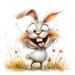 16 Funny Quirky Rabbit Clipart, Cute Bunny, Quirky Frazzled Rabbits ...