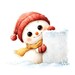 16 Peeking Snowman Clipart, Cozy Winter, Festive Holiday, Cute ...