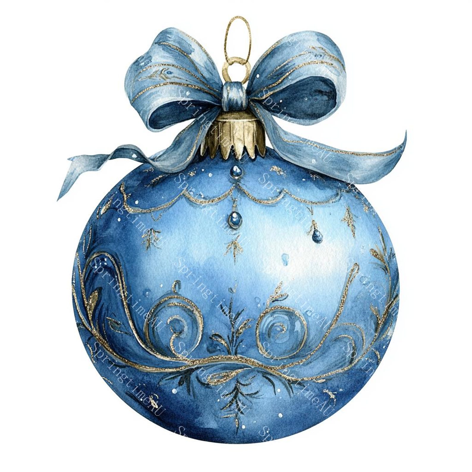 26 Blue Christmas Bauble Clipart, Xmas Clipart, Christmas Tree ...