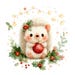 18 Christmas Hedgehog Clipart, Cute Winter Animal, Christmas Card ...