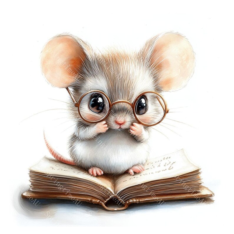 20 Mouse With Books Clipart, Cute Mouse Mouse Bedroom, Mouse Reading ...