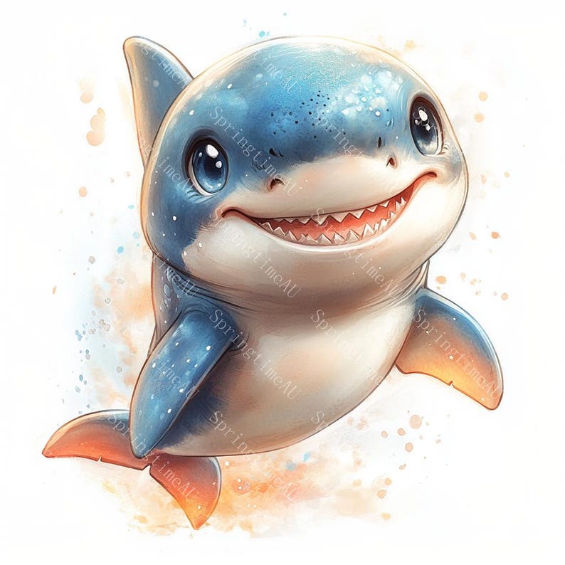 14 Cute Shark Clipart, Cute Baby Shark, Sharks Design, Sea Creatures ...