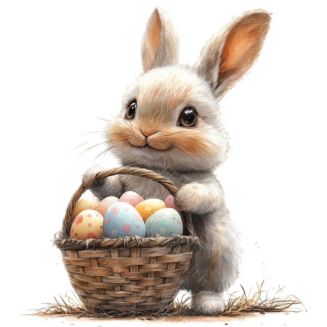 18 Easter Bunny Clipart, Cute Rabbit, Easter Eggs, Spring Clipart ...