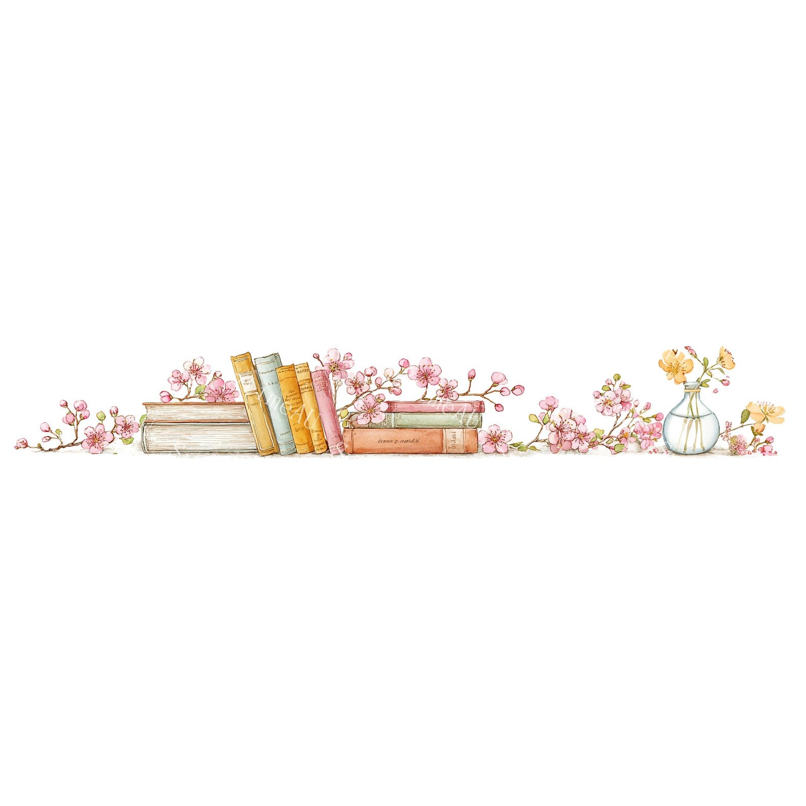 20 Pastel Floral Book Borders Clipart, Wildflowers Border Clipart ...