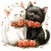 18 Kitten Love Clipart, Romantic Cats Clipart, Love Cats, Printable ...