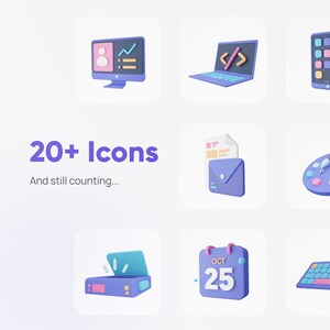 Freelancy - Freelance 3D Icon Set | High Quality Realistic 3D Icon Set ...
