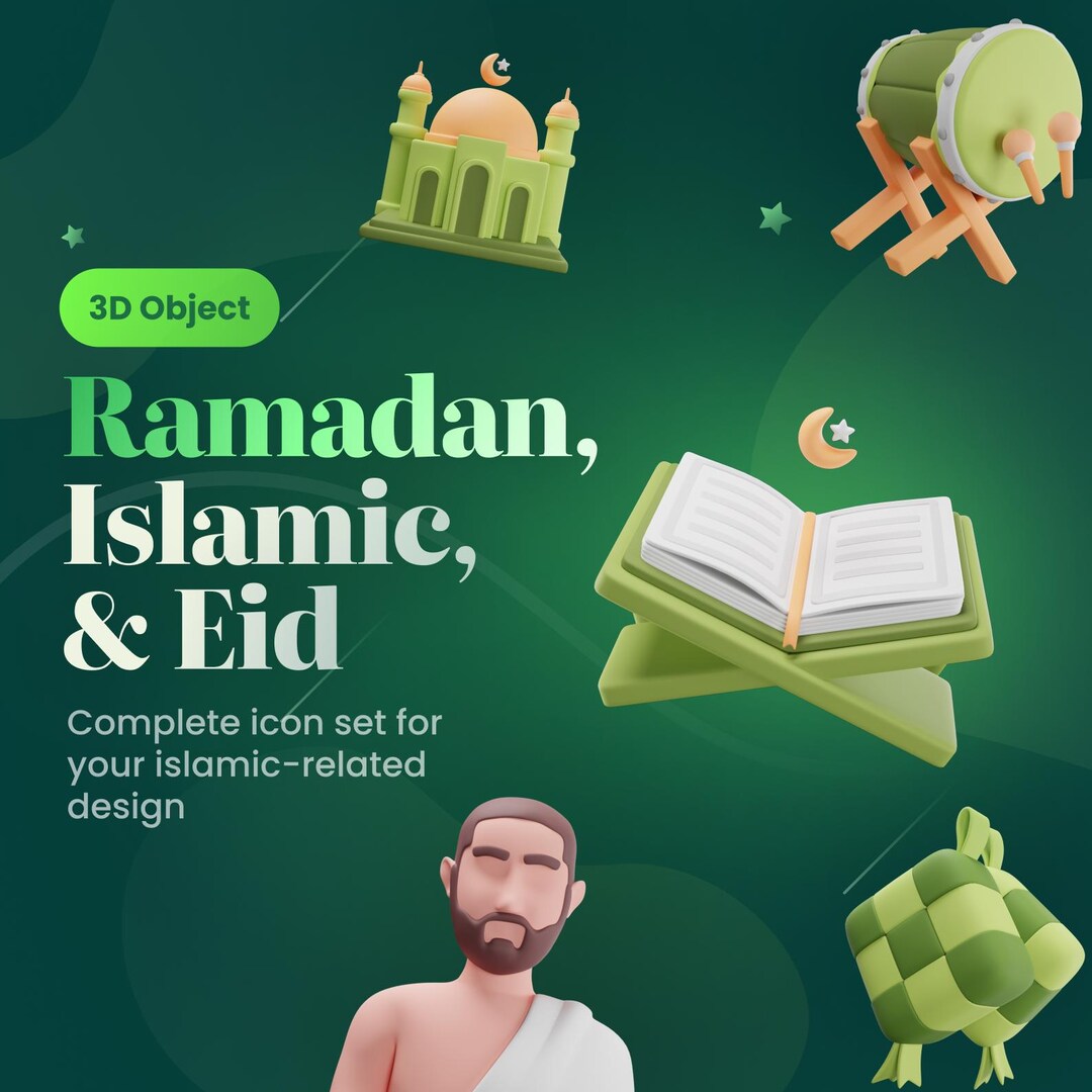Islamy - Ramadan 3D Icon Set | High Quality 3D Icon Set - Etsy