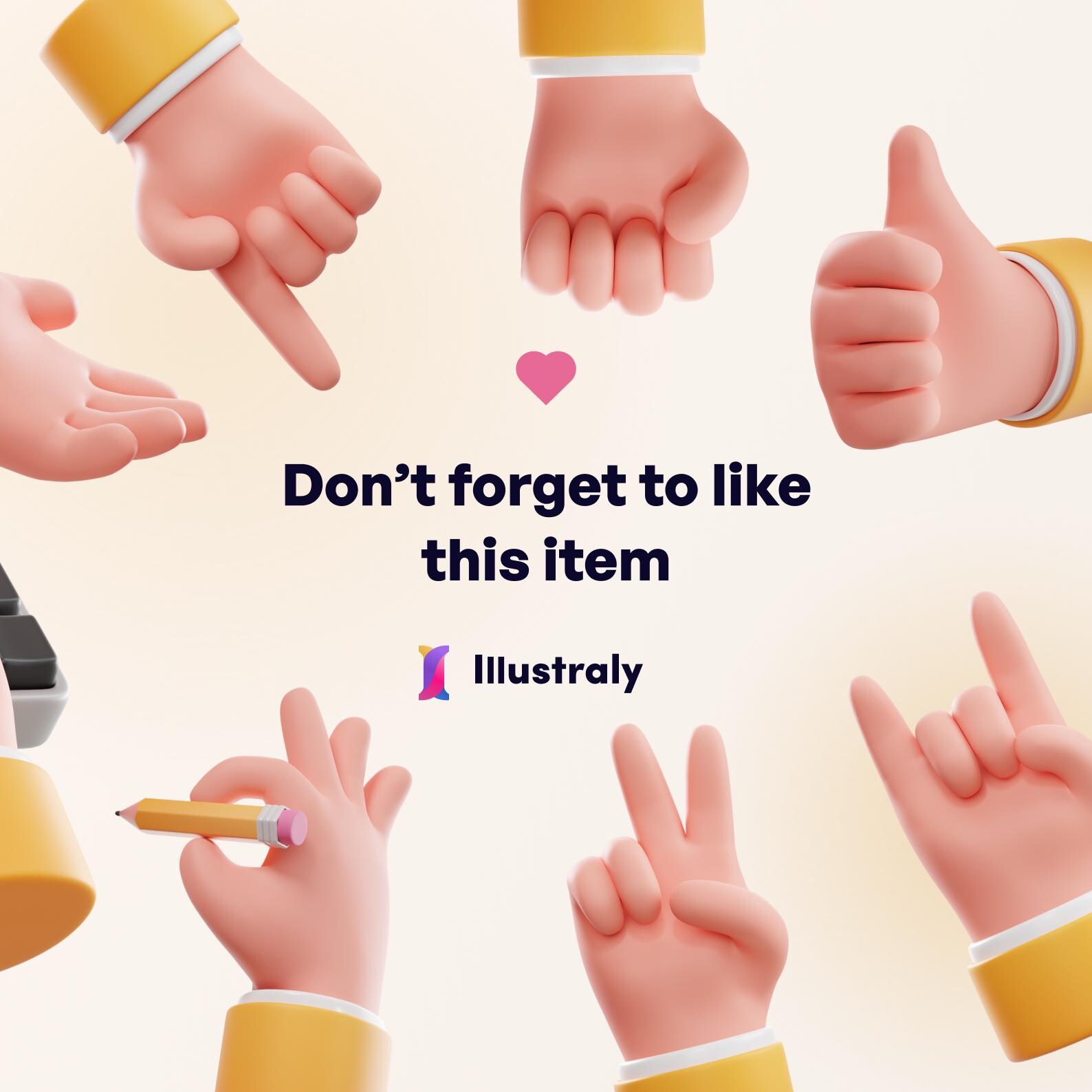 Handflufy - Cute Hand Gesture 3D Icon Set | Modern High Quality ...