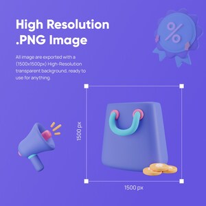 Comercially - E Commerce 3D Icon Set | High Quality Realistic 3D Icon ...