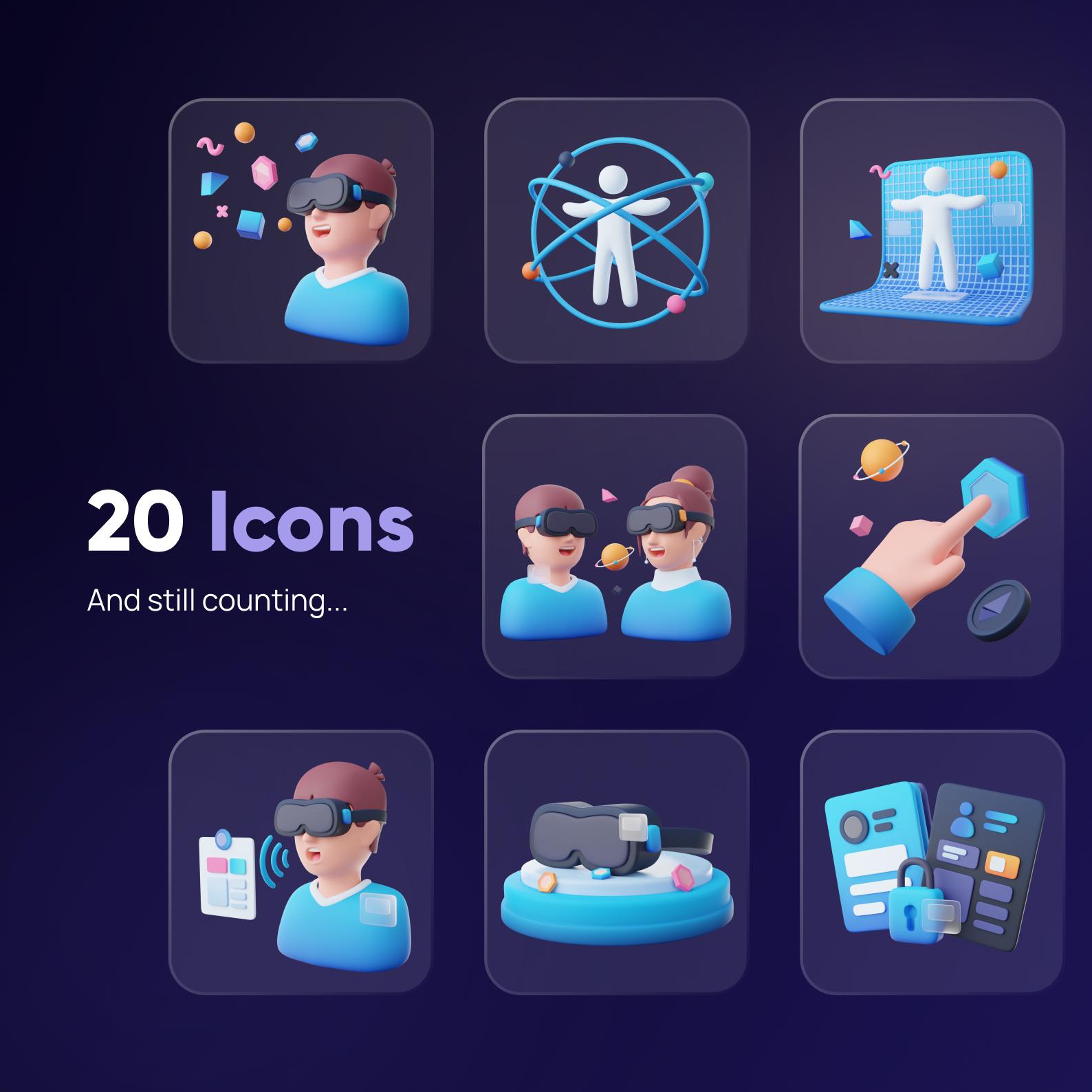 Metaversy - Metaverse 3D Icon Set | High Quality 3D Icon - Etsy