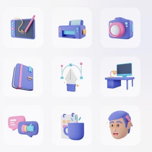 Freelancy - Freelance 3D Icon Set | High Quality Realistic 3D Icon Set ...