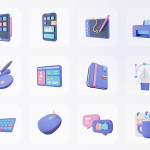 Freelancy - Freelance 3D Icon Set | High Quality Realistic 3D Icon Set ...