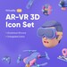 Virtually - AR VR 3D Icon Set | Modern High Quality Realistic 3D Icon ...