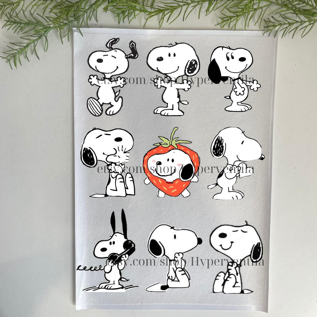 Snoopy Stick and Stitch Embroidery Patterns, DIY Peel & Stitch ...