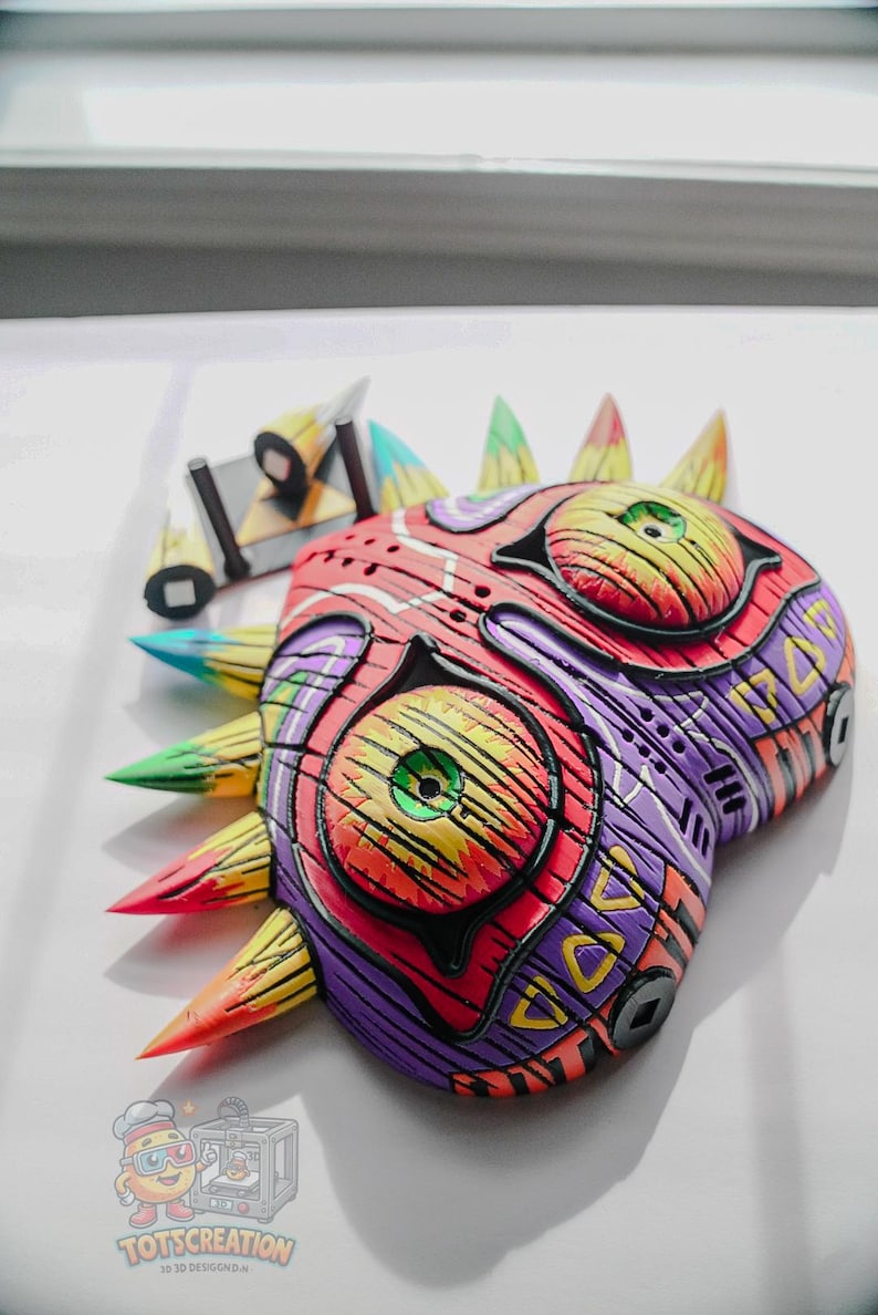 Majora's Mask 3D Printed Replica - Painted or DIY Customizable White ...