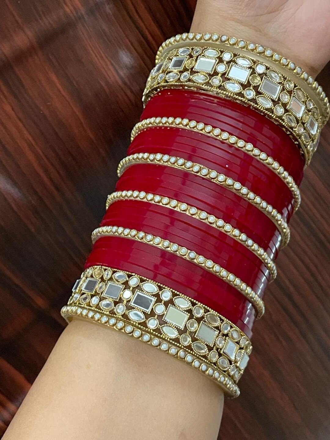 Indian Chura Bangle Set/traditional Bridal Choora Punjabi Chura/bridal ...