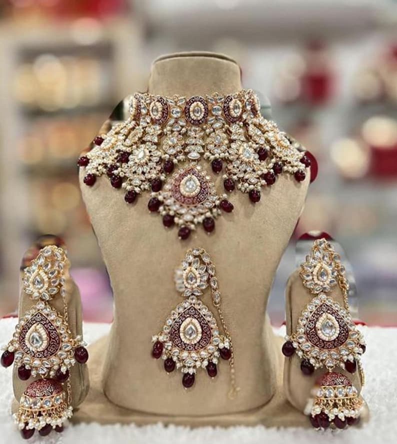 Elegant Kundan Bridal Set/indian Bridal Jewelry/ High Quality Kundan ...