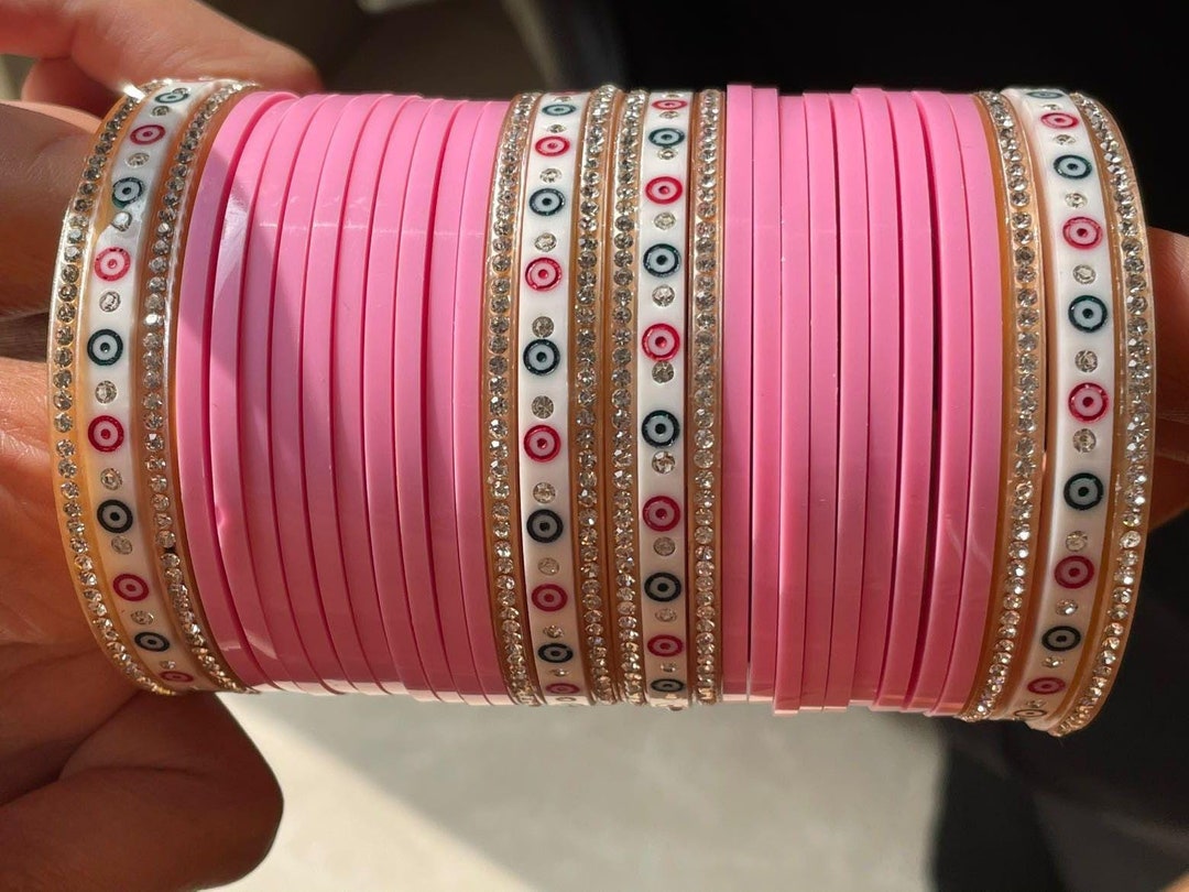 Indian Pink Chura Bangle/traditiona Bridal Choora Punjabi Chura/bridal ...