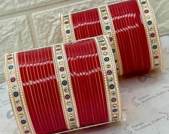 Punjabi Bridal Traditonal Kundan Chuda Set/wedding Chooda/traditional ...