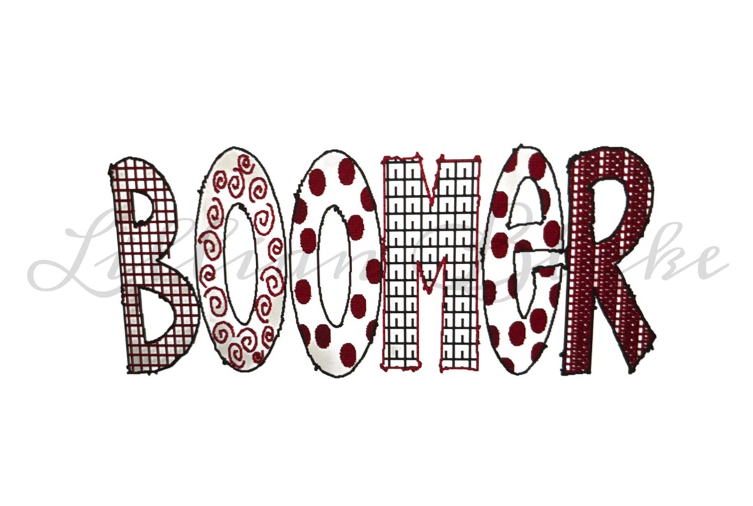 Oklahoma Boomer Sooner Machine Embroidery File Design (digital Download ...