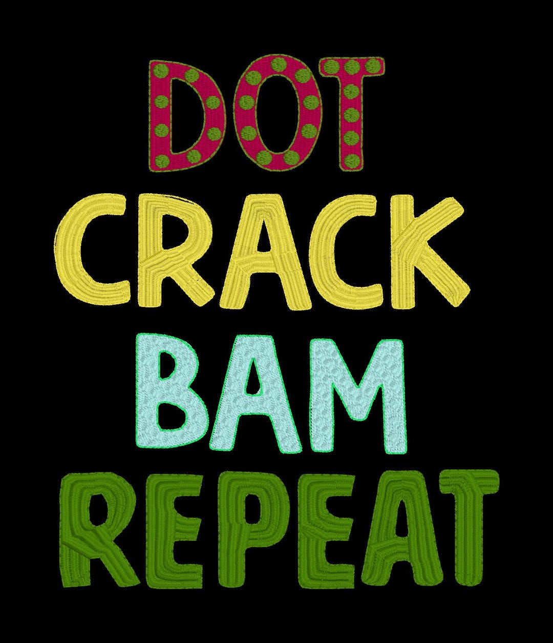 Mahjong Dot Crack Bam Repeat, Filled Stitch Embroidery Design (digital ...