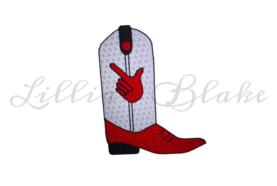 Texas Tech Guns up Cowboy Boot Filled Machine Embroidery File Design - Etsy