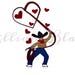 Valentine Cowboy Lasso Machine Embroidery Design - Etsy