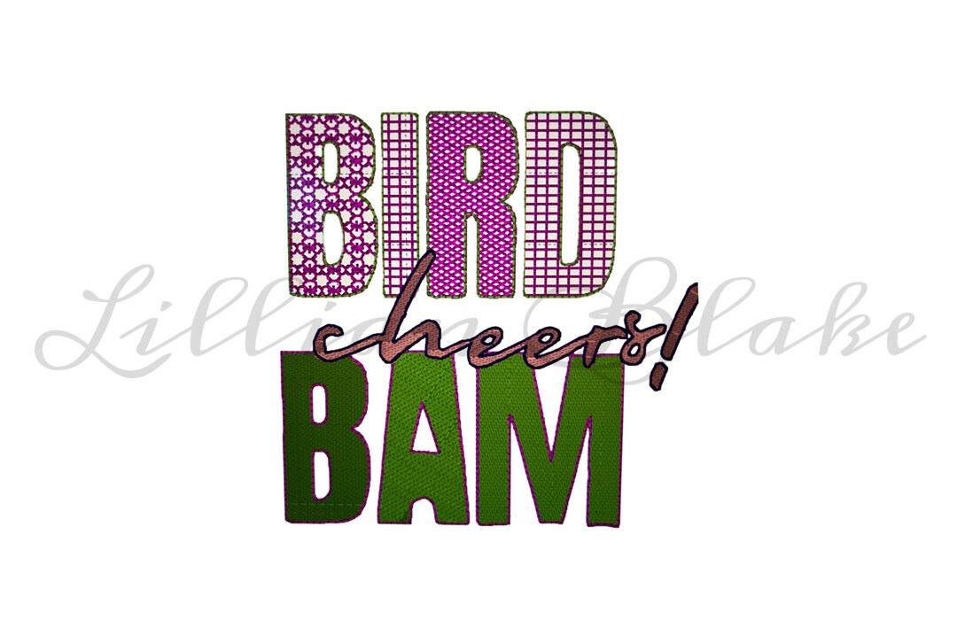 Mahjong Embroidery Design: Bird Bam Cheers! (digital Download) - Etsy