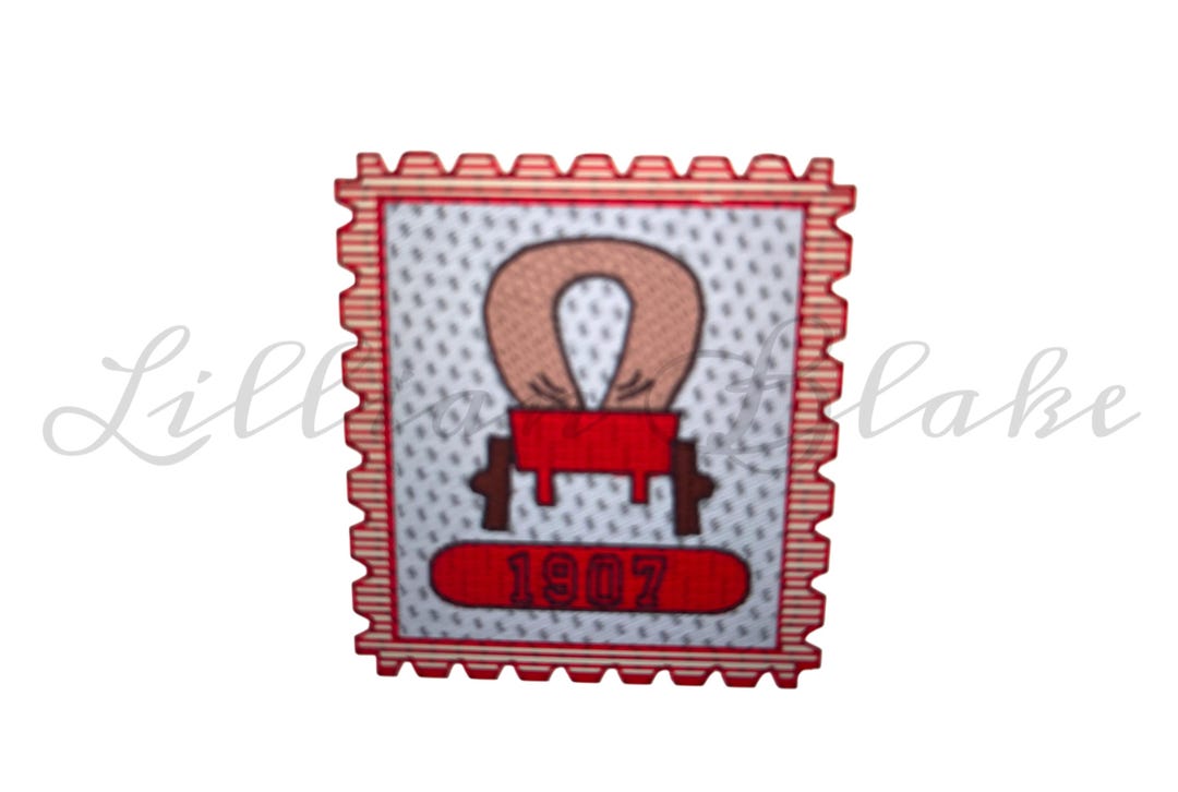 Oklahoma Sooner Schooner Wagon Stamp Machine Embroidery File Design - Etsy