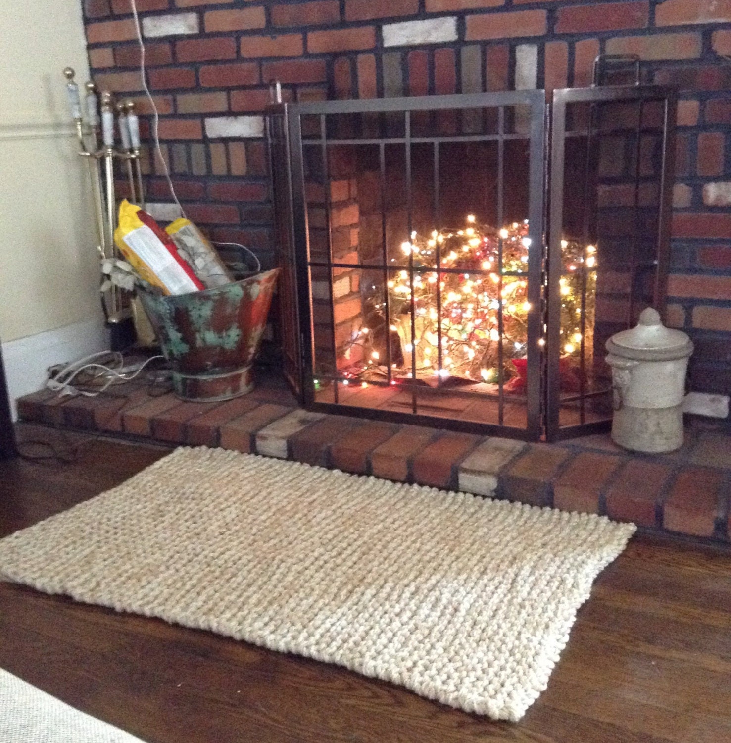 Chunky Knit Crochet Rug - Etsy