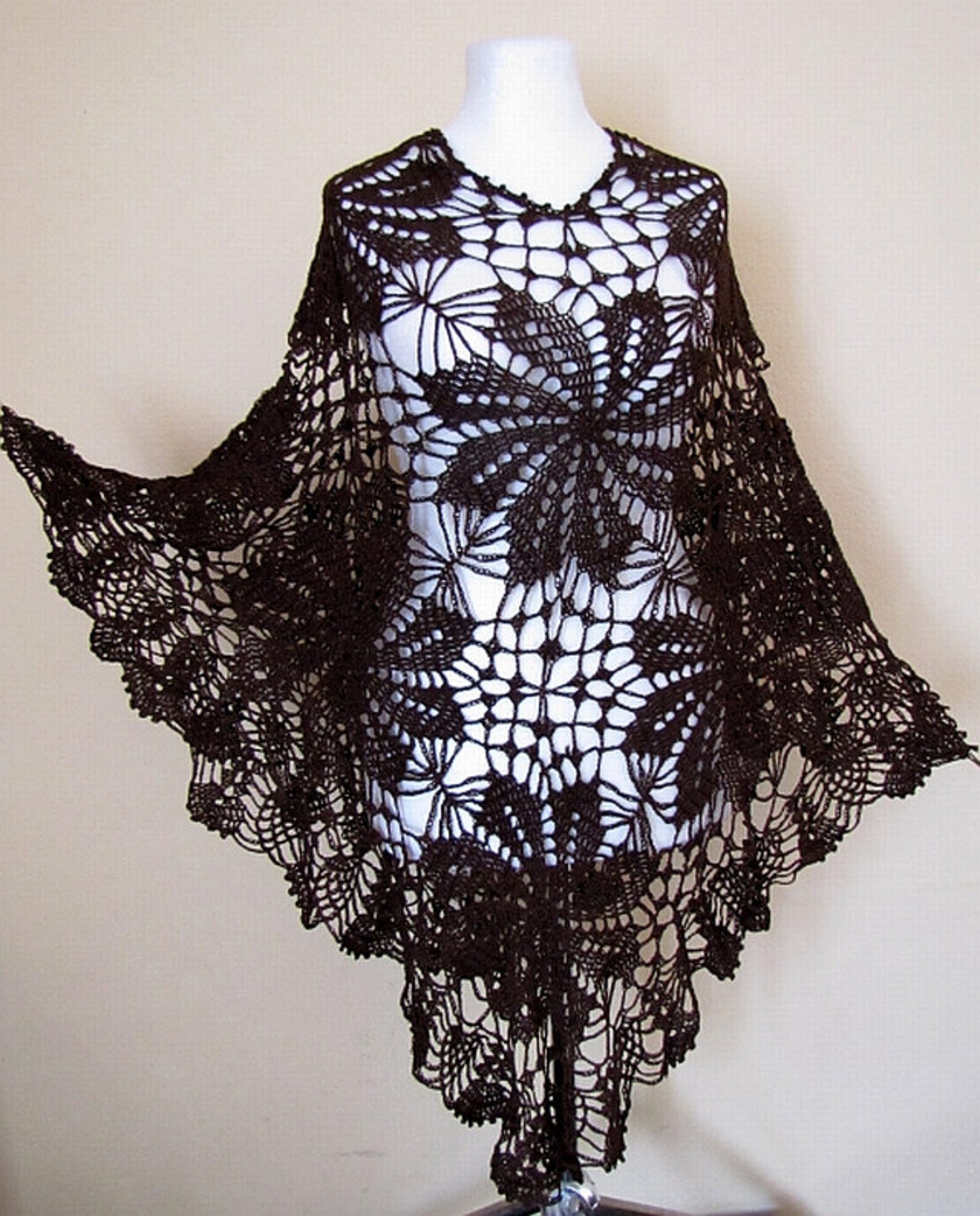 Light and Lacy Summer Poncho Beach Cover Up - Etsy
