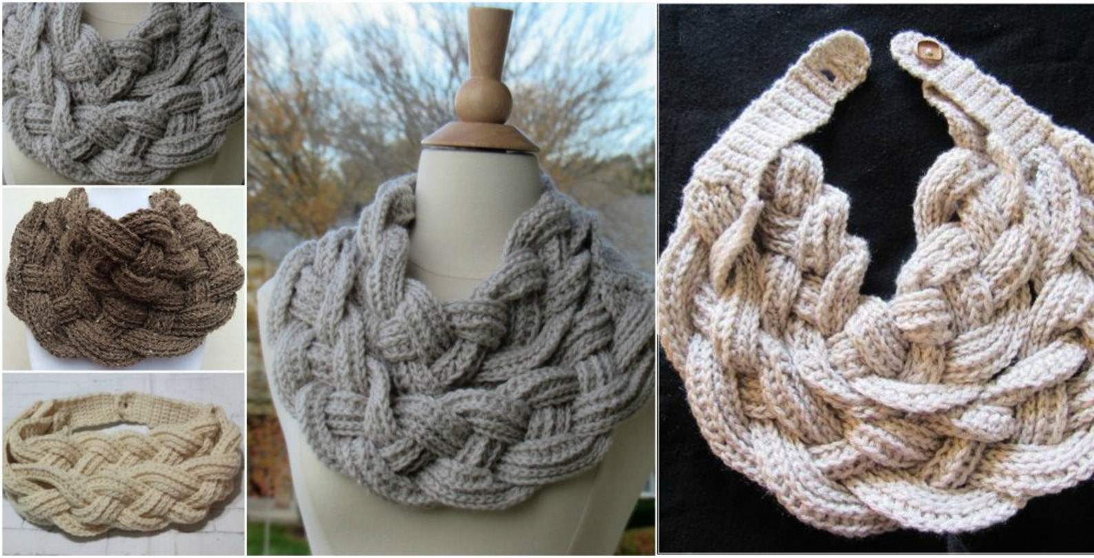 Braided Cowl Chunky Crochet Cowl Scarf Neck Warmer - Etsy