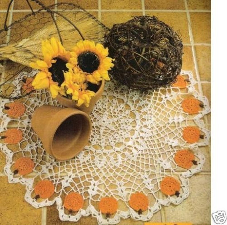 Thanksgiving Autum Fall Decoration Hand Crochet Pumpkin Doily - Etsy
