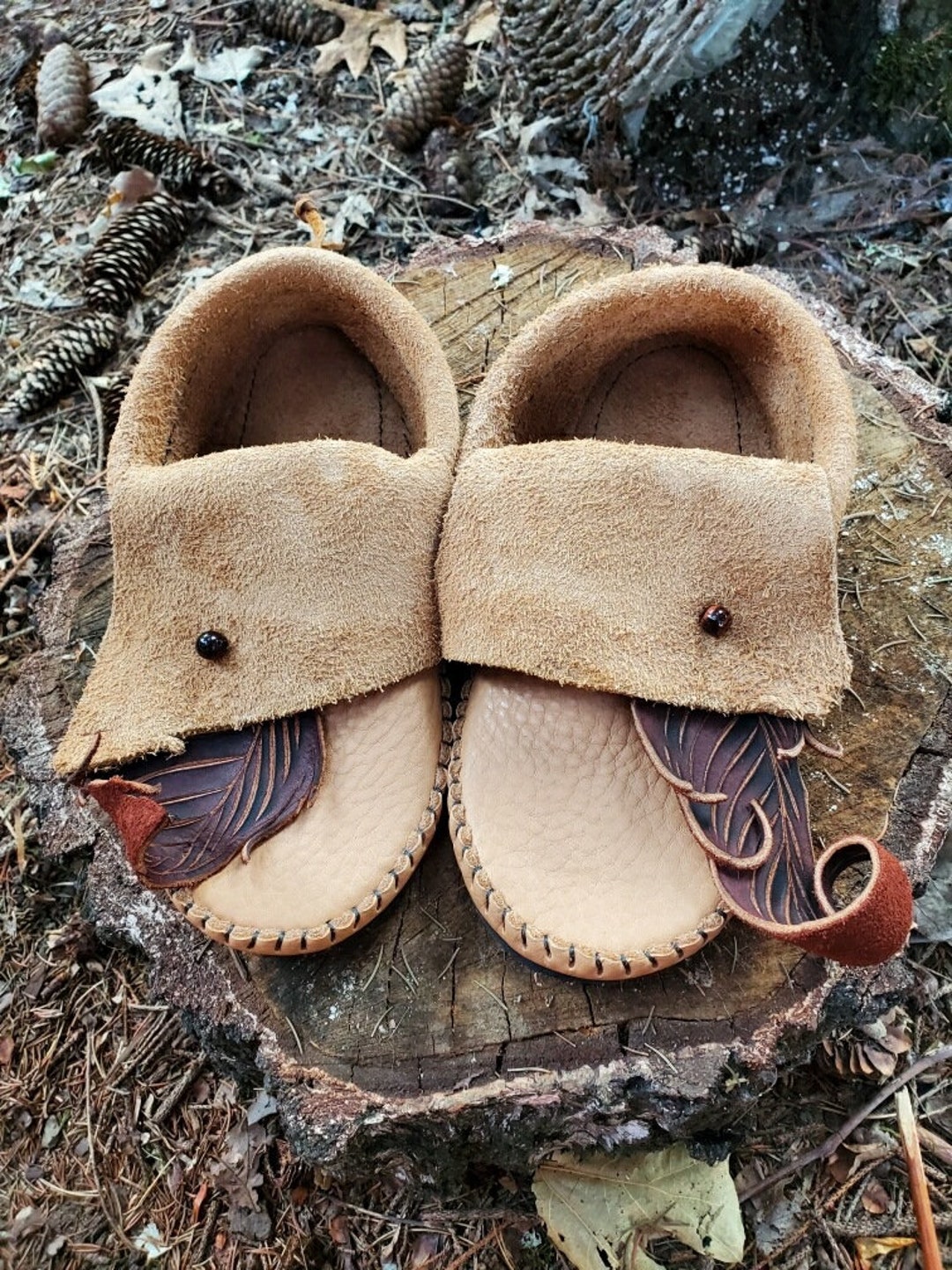 Bull Hide Leather Inca Moccasins: Minimalist Vibram Sole, Stone and ...