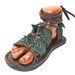 Leaf Sandals / Handmade Leather Lace up Sandals Unisex Gladiator Forest ...