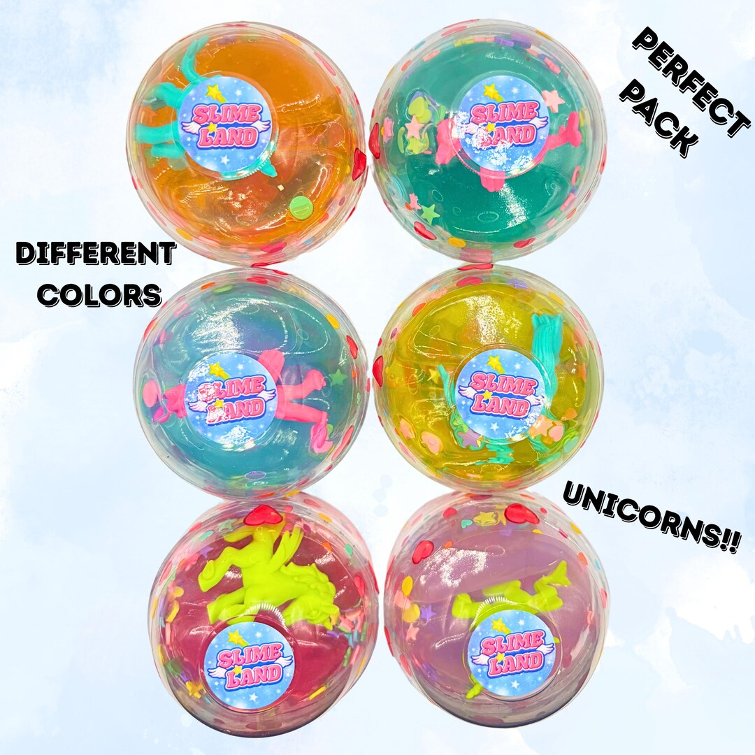 Unicorn Slime Land 6-pack – Colorful Slime Balls With Surprise Unicorn ...
