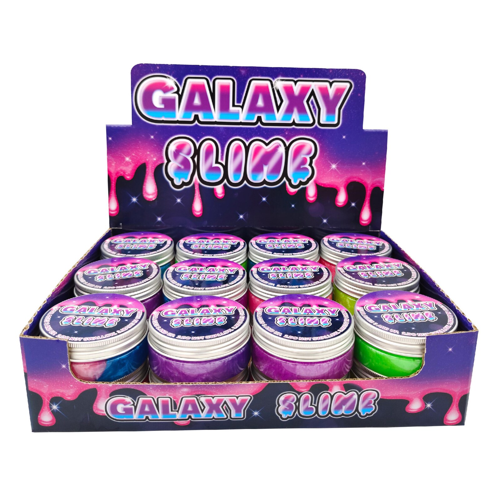4-pack Galaxy Slime Set | Colorful 2-tone Slimes for Kids | Stretchy ...