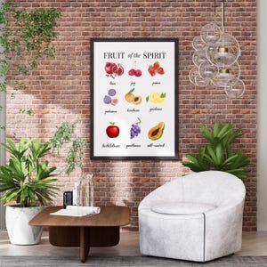 Rustic Christian Wall Decor, Fruit of the Spirit Art, Galatians 5:22-23 ...