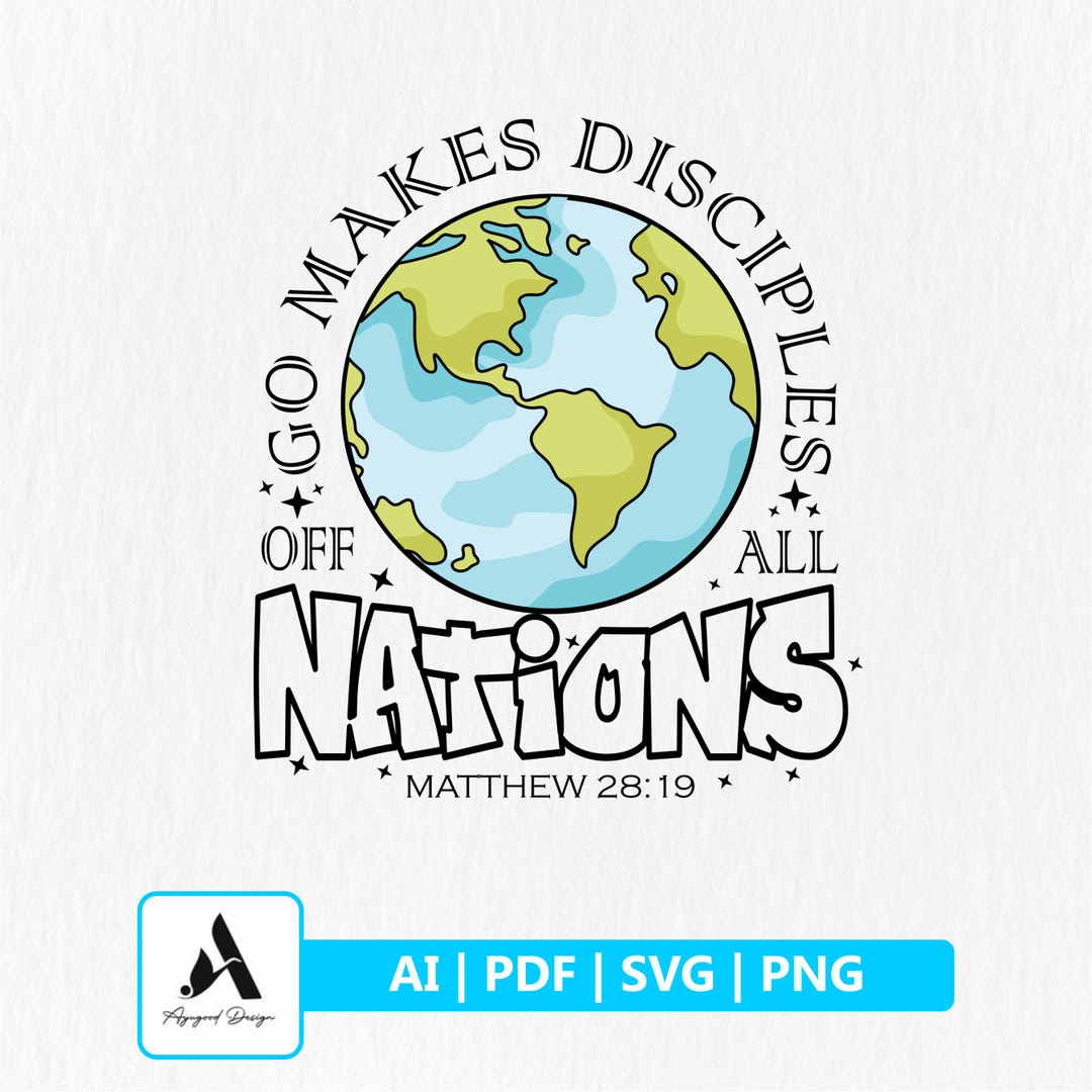 Retro Go Make Disciples Design Svg, Christian Streetwear Sublimation ...