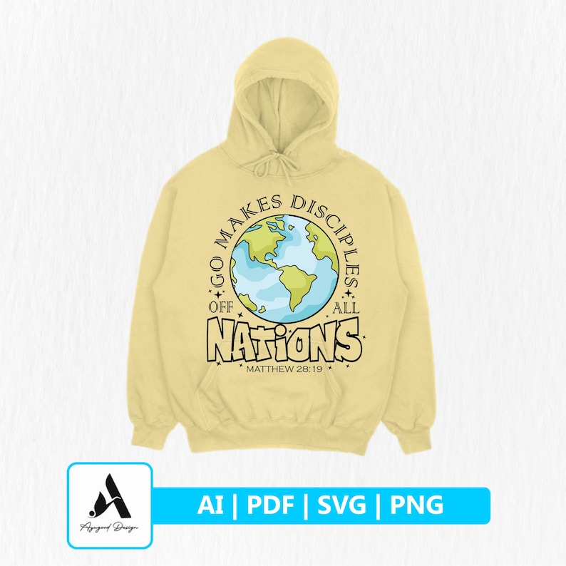 Retro Go Make Disciples Design Svg, Christian Streetwear Sublimation ...