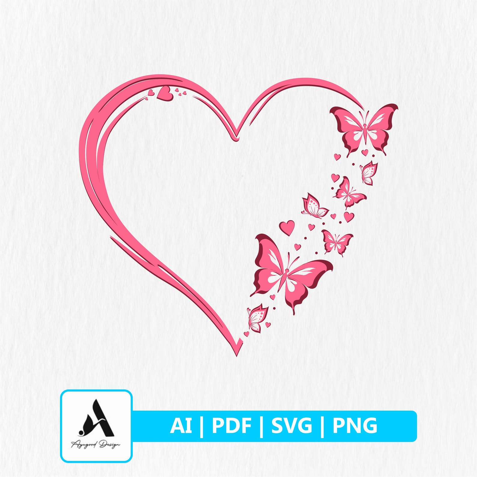Butterfly Heart SVG, Valentine SVG, Valentines Day Shirt SVG, Love Svg ...