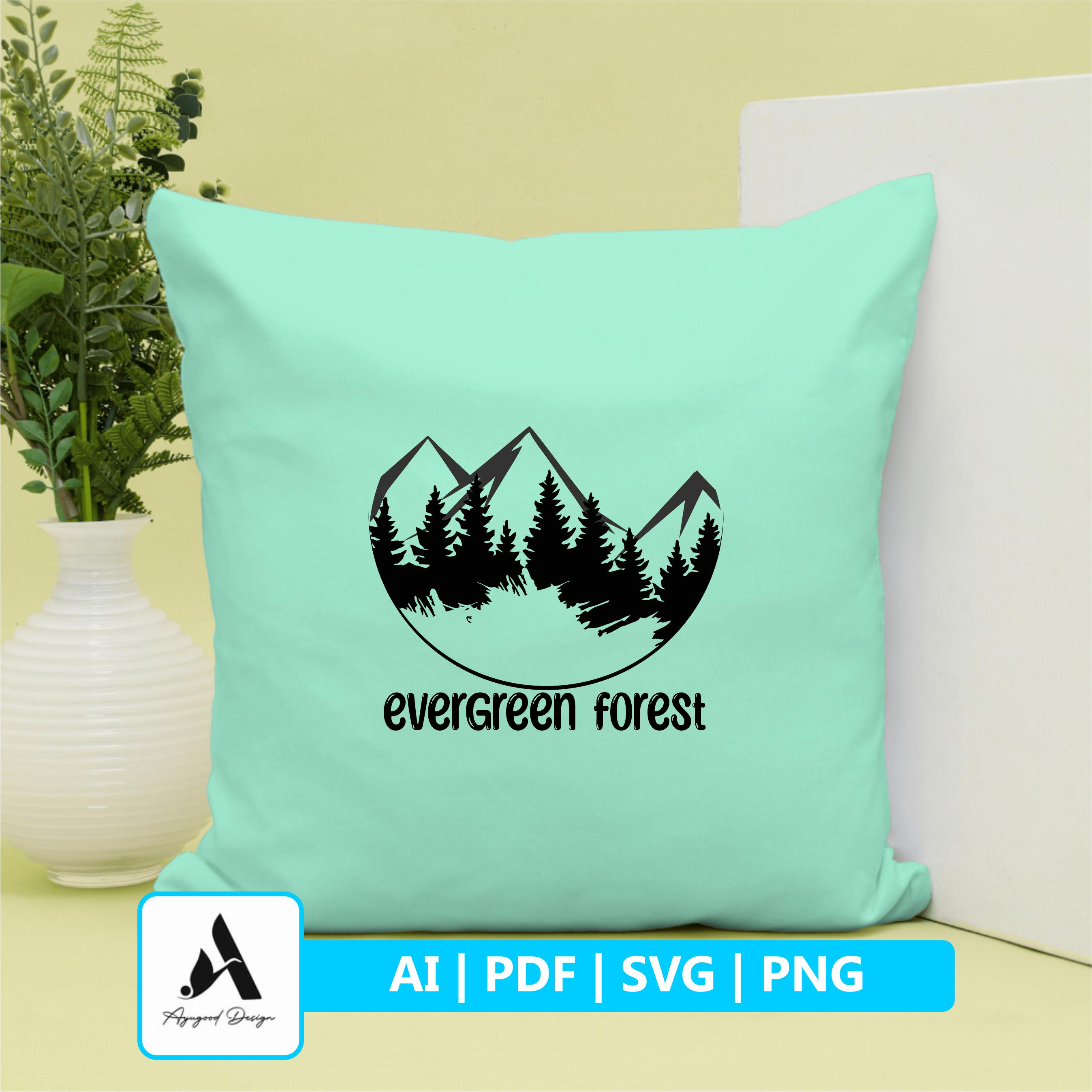 Forest SVG, Treeline Silhouette SVG Cut File. Pine Tree Svg, Woods Svg ...