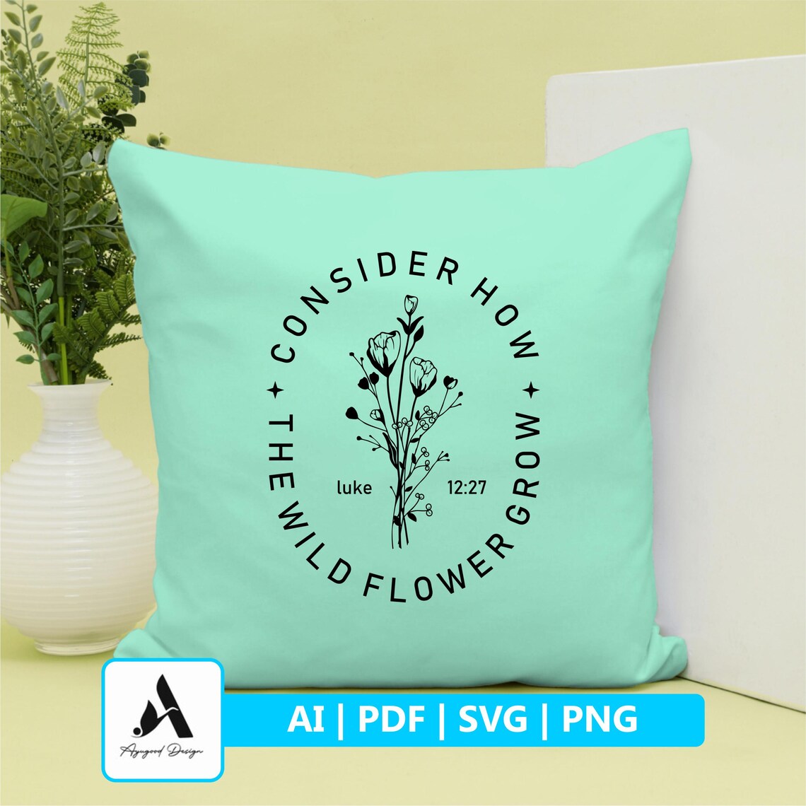 Bible Verse Svg, Bible SVG, Consider How the Wildflowers Grow, Bible ...